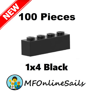 **NEW** 100x Genuine LEGO 1x4 Bricks - Black - Piece # 3010 Bulk | eBay