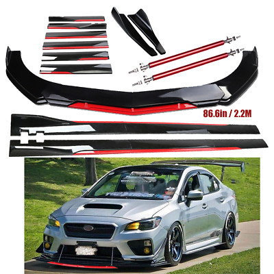 Front Bumper Lip Splitter Spoiler Side Skirt Bod Kit For Subaru Legacy ...