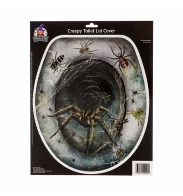 Happy Halloween Creepy Toilet Lid Cover - Spiders - NEW | eBay