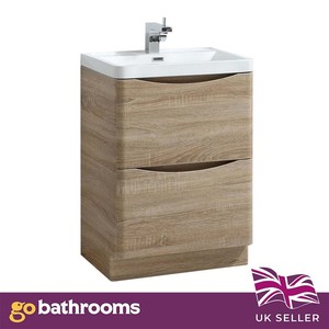 Eaton Light Ash Bathroom Standing Vanity Unit Resin Basin Sink 60cm | eBay