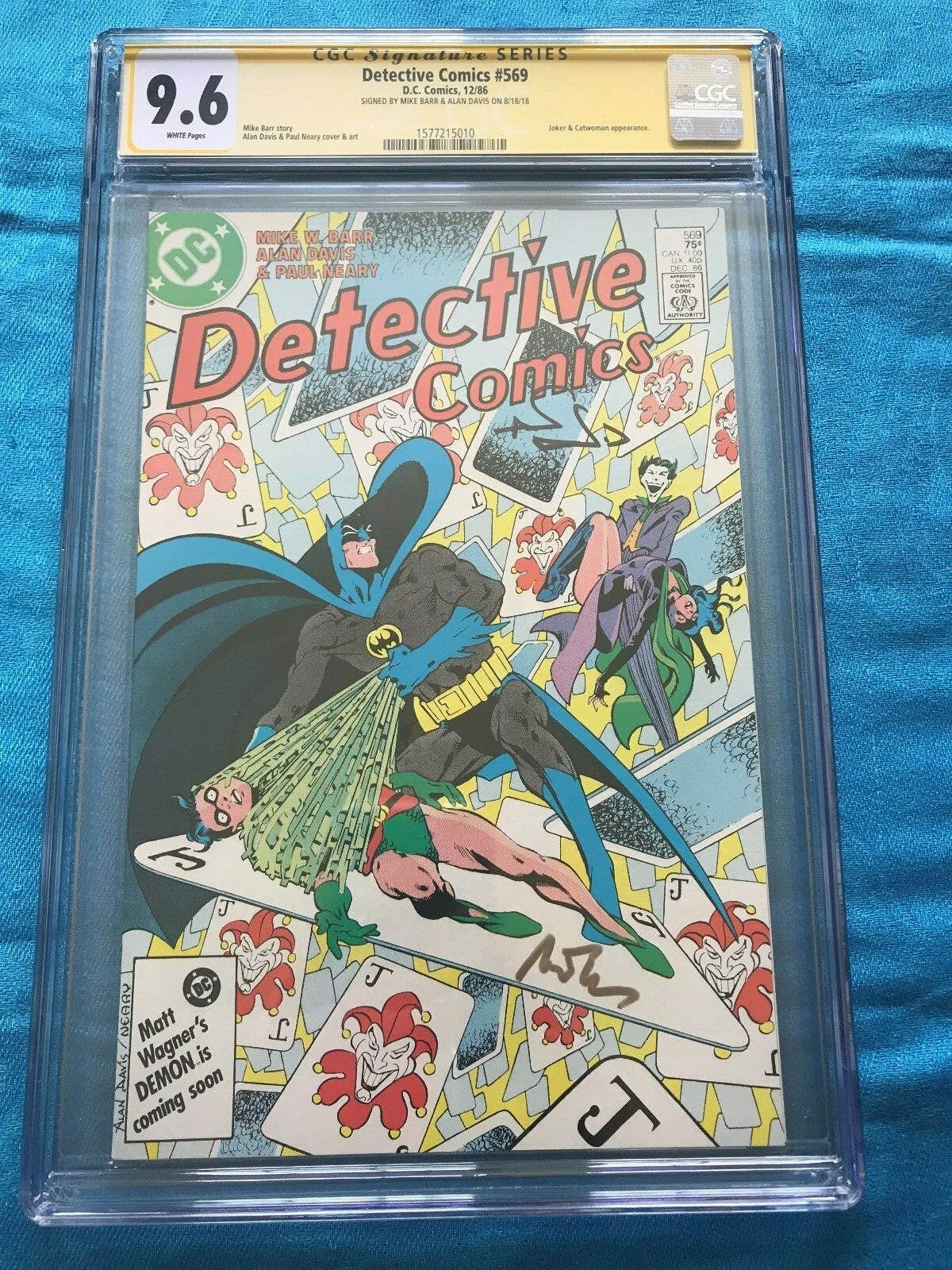 Detective Comics #569 - DC - CGC SS 9.6 - Signed by Alan Davis, M Barr ...