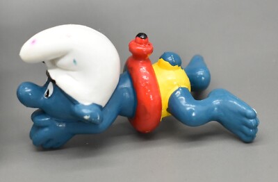Smurfs Swimmer Smurf Vintage PVC Figure Peyo Schleich 1980 | eBay