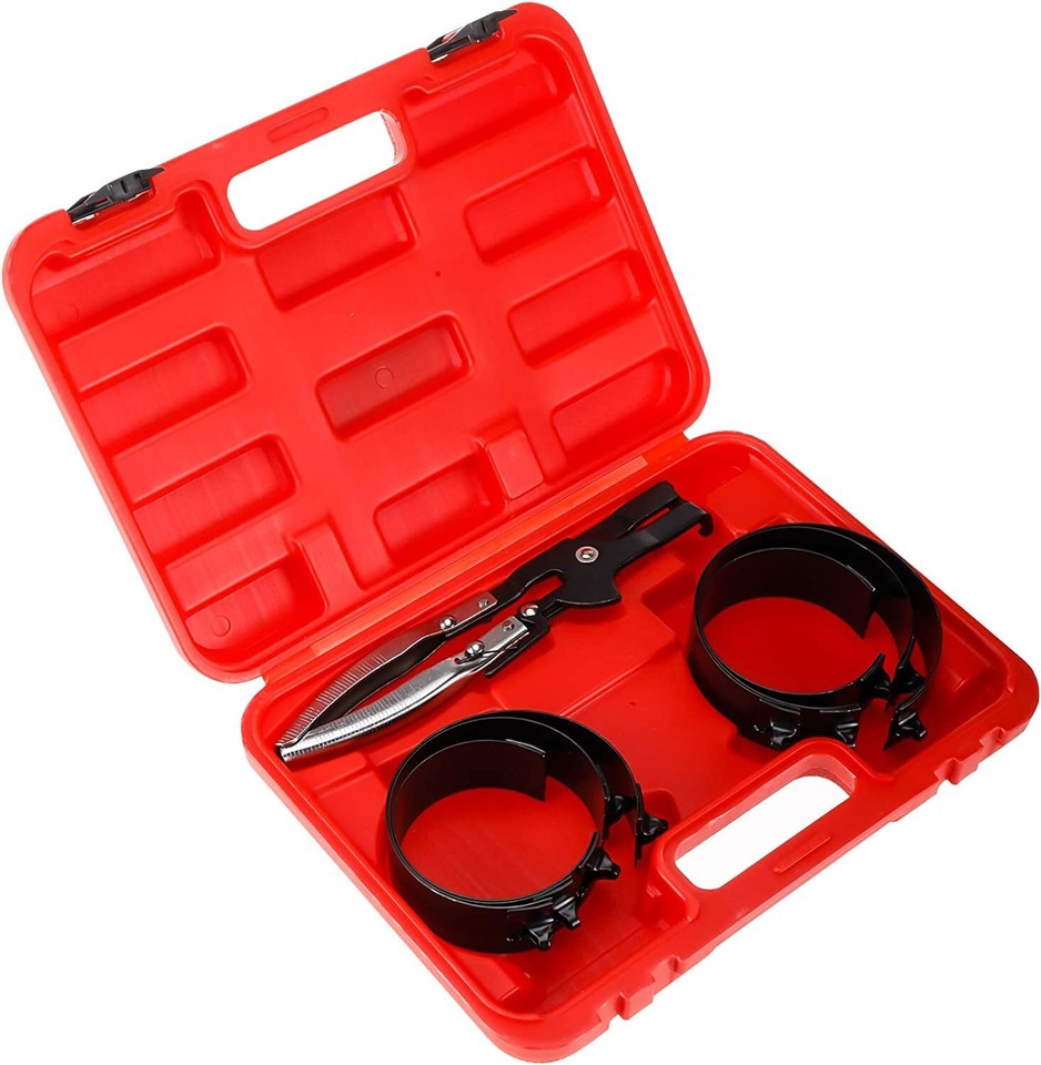 Piston Ring Compressor Kit Cylinder Installer with 1 PC Plier & 6 Bands ...