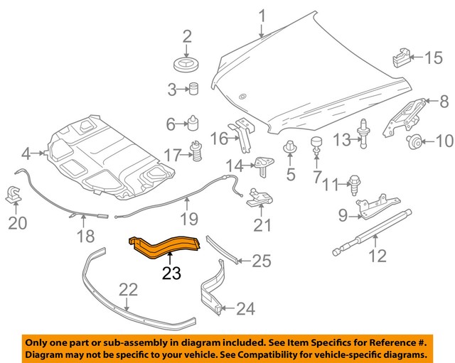 MERCEDES OEM 10-15 GLK350 Hood-Rear Weatherstrip Seal Right 2046200096 ...