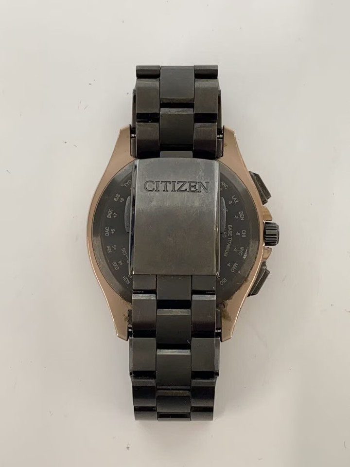 Citizen Attesa H874-005HK06 Eco-Drive HAKUTO-R Black Gold Solar Mens ...