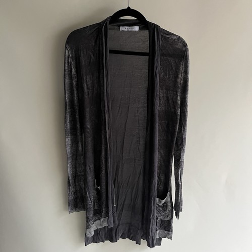 Kokun Bamboo Cashmere Duster Sweater Cardigan Long Gray Women’s Sz Lg ...