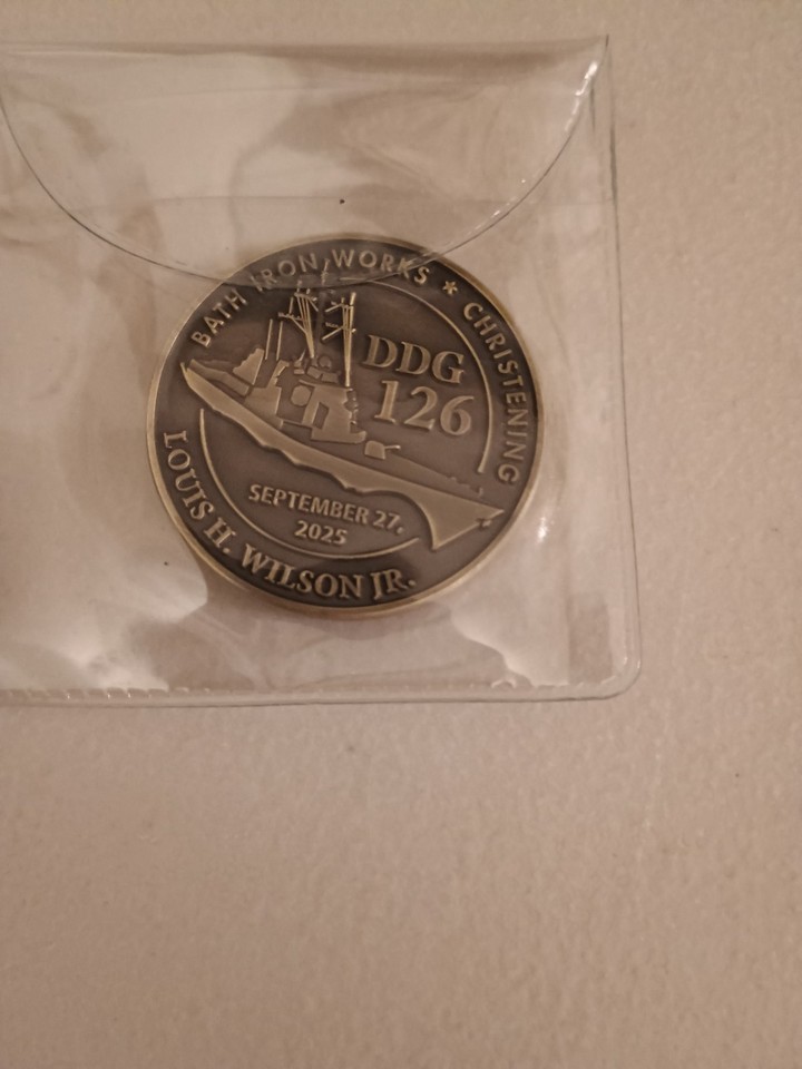 DDG 126 Louis H. Wilson JR. Christening Coin | eBay