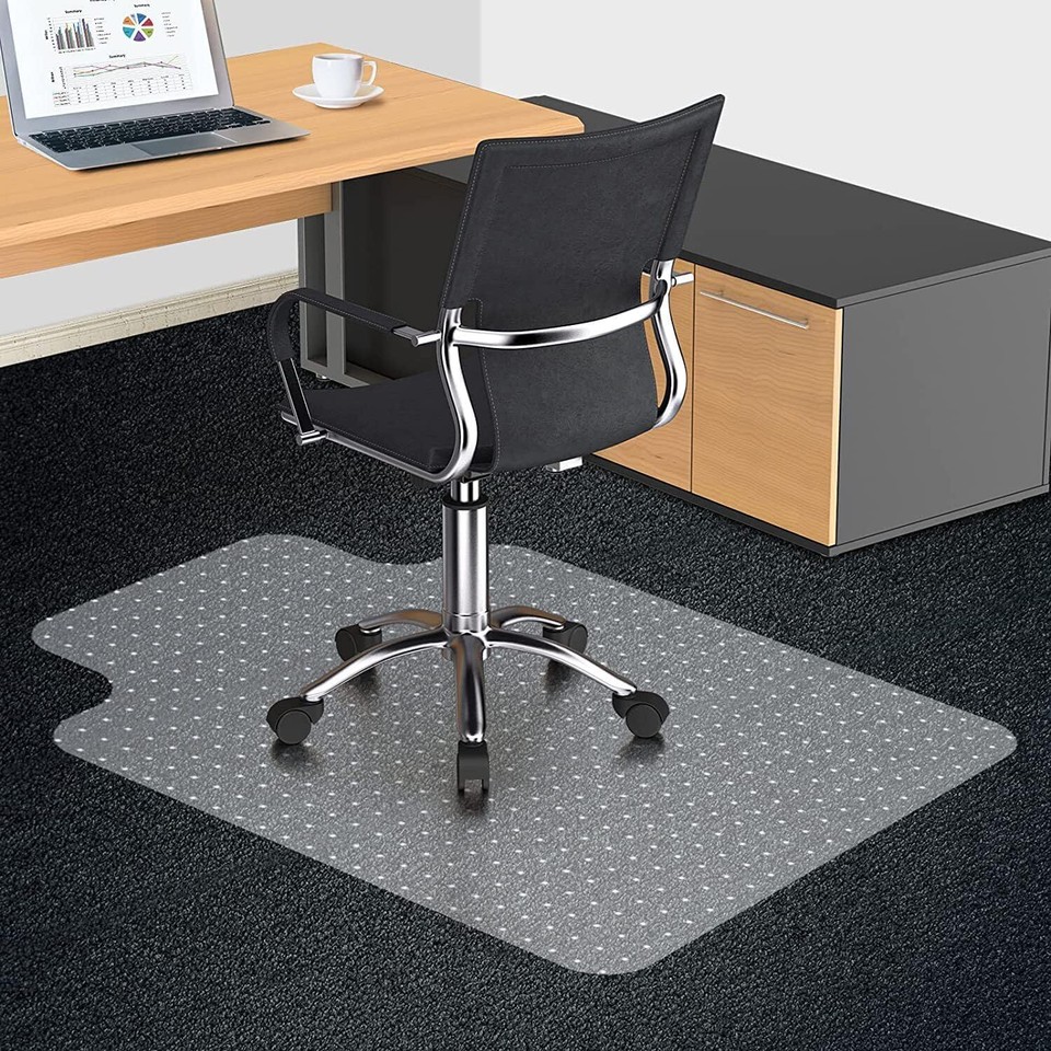 Office Chair Mat Computer Desk Chair Mat for Carpet Floor w/Extended ...