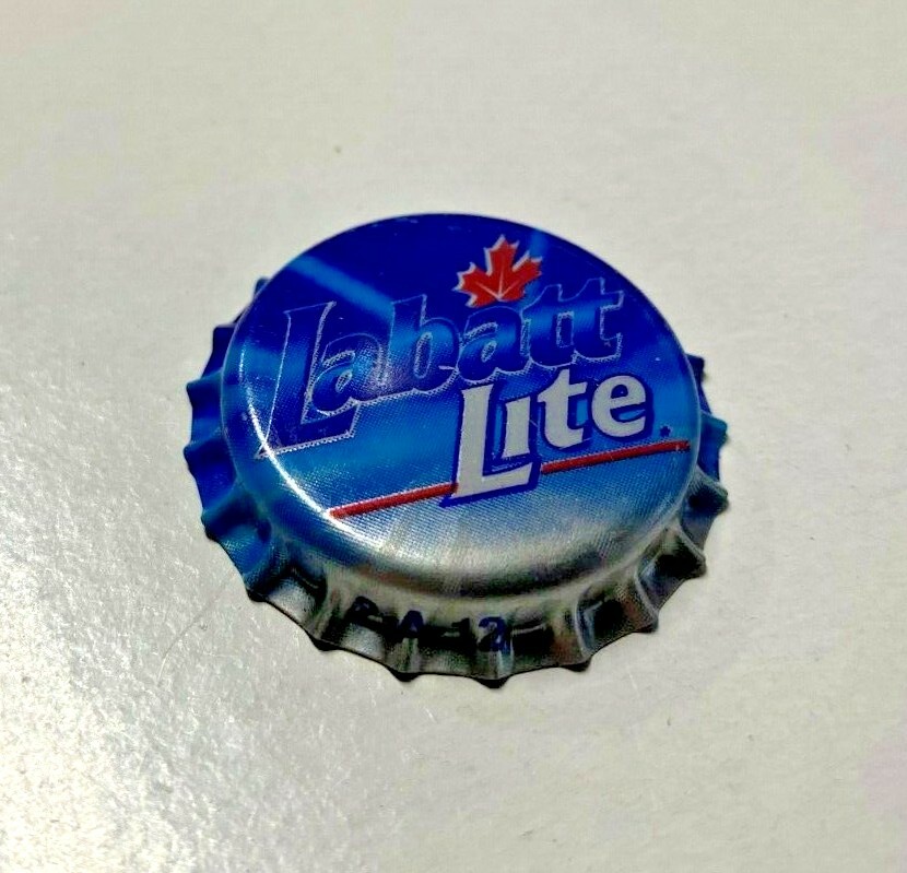 1x ((Labatt Lite UNCRIMPED Brand NEW) rare collector beer bottle Cap ...