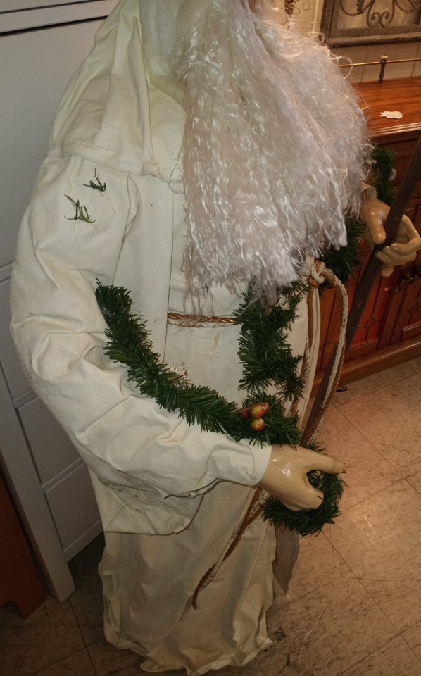 Vintage Life Size 4ft Store Display Mache Santa Clause Christmas ...