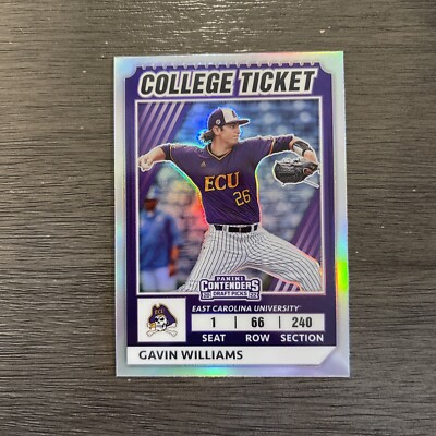 2022 Panini Elite Extra Edition-College Ticket Siver Prizm-Gavin ...