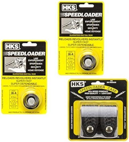 36-A Speed Loader for 357 Magnum Plus Basket Weave Belt Pouch for S&W ...