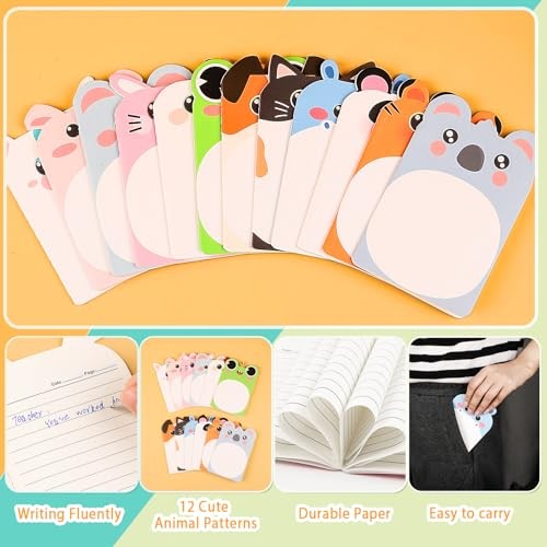 24 Packs Mini Notebooks for Kids, Cute Animal Small Pocket Notepads ...
