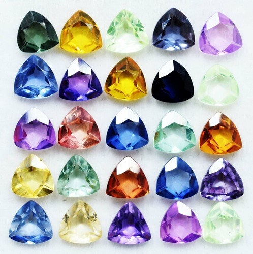 New 8 mm 10 Pcs Natural Mix Color Sapphire Trillion Faceted Loose ...