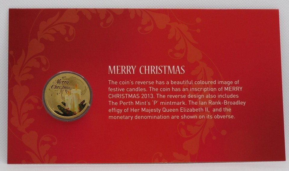 2013 Issue 19: Merry Christmas PNC: Featuring Perth Mint coloured $1 ...