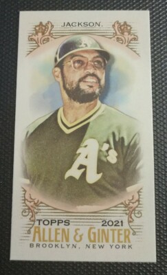 2021 Topps Allen & Ginter Reggie Jackson Mini A&G Back Parallel Card ...
