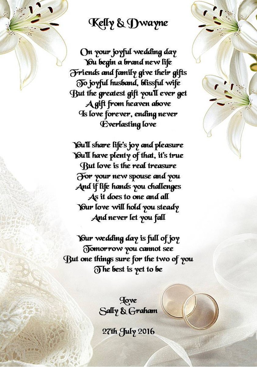 Poem from heaven on your wedding day | Honestweddingadvice.com