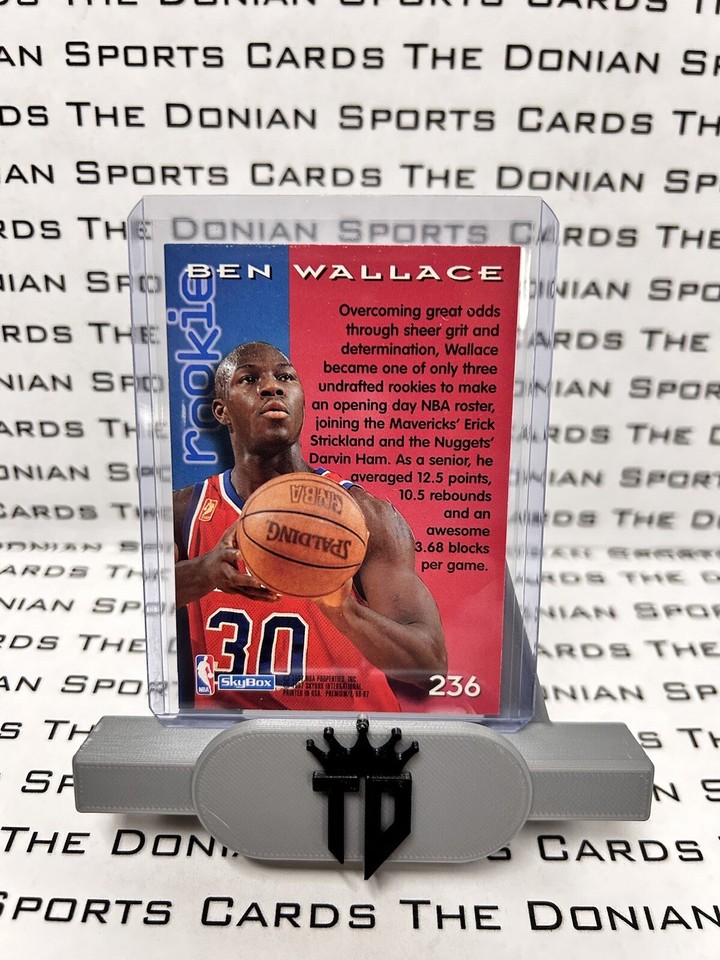 1997 Skybox Premium - Ben Wallace #236 RC Washington Bullets Rookie | eBay