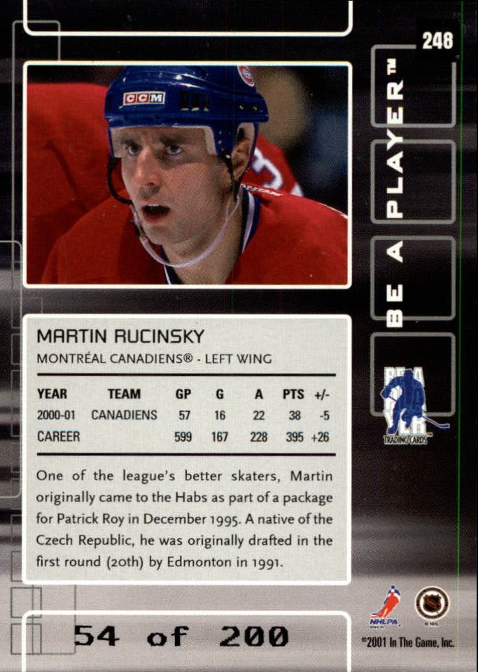 2001-02 BAP Memorabilia Ruby #248 Martin Rucinsky /200 | eBay