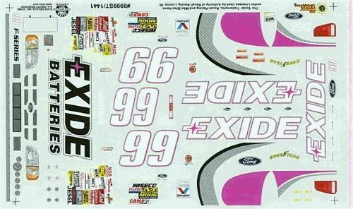 Slixx 1441 #99 Exide Truck 1999 Mike Bliss Nascar decal | eBay