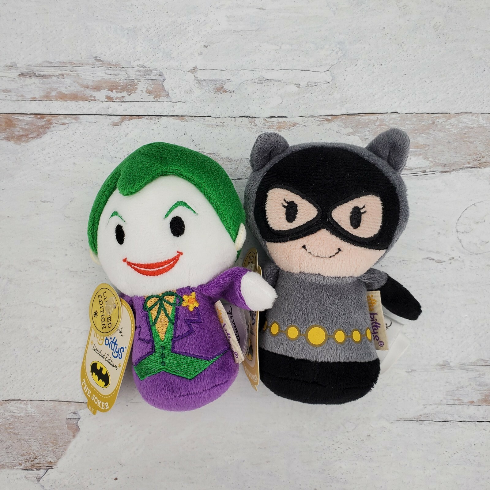 Cat Woman Batman The Joker | Hallmark Itty Bittys 4.5" DC Limited Plush ...