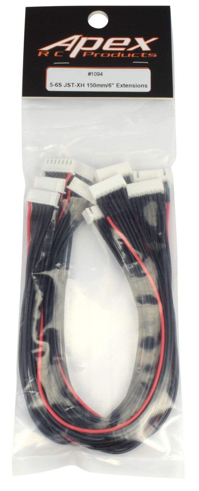 Apex RC Products JST-XH 6S 6" / 150mm Balance Plug Extension Lead - 5 ...