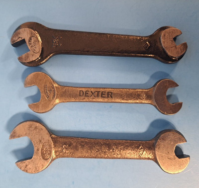 3 Vintage JH Williams Open End Engineers Wrenches #22,524,721 - Made in ...