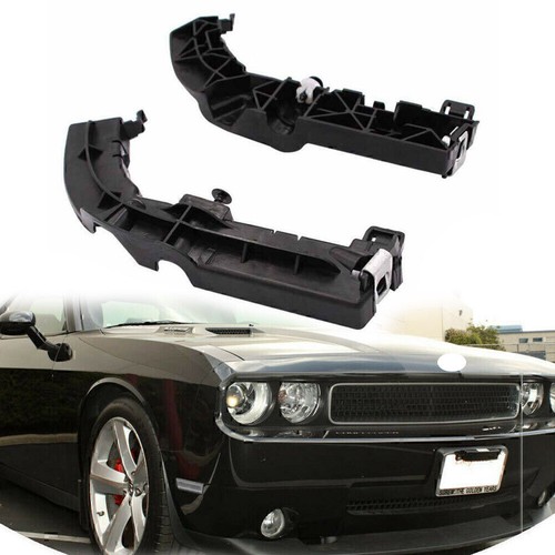 Pair Black Front Bumper Support Bracket For 2008-21 Dodge Challenger ...
