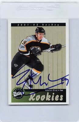 2001/02 UD Vintage #283 Martin Erat Predators Signed Auto *H915 | eBay