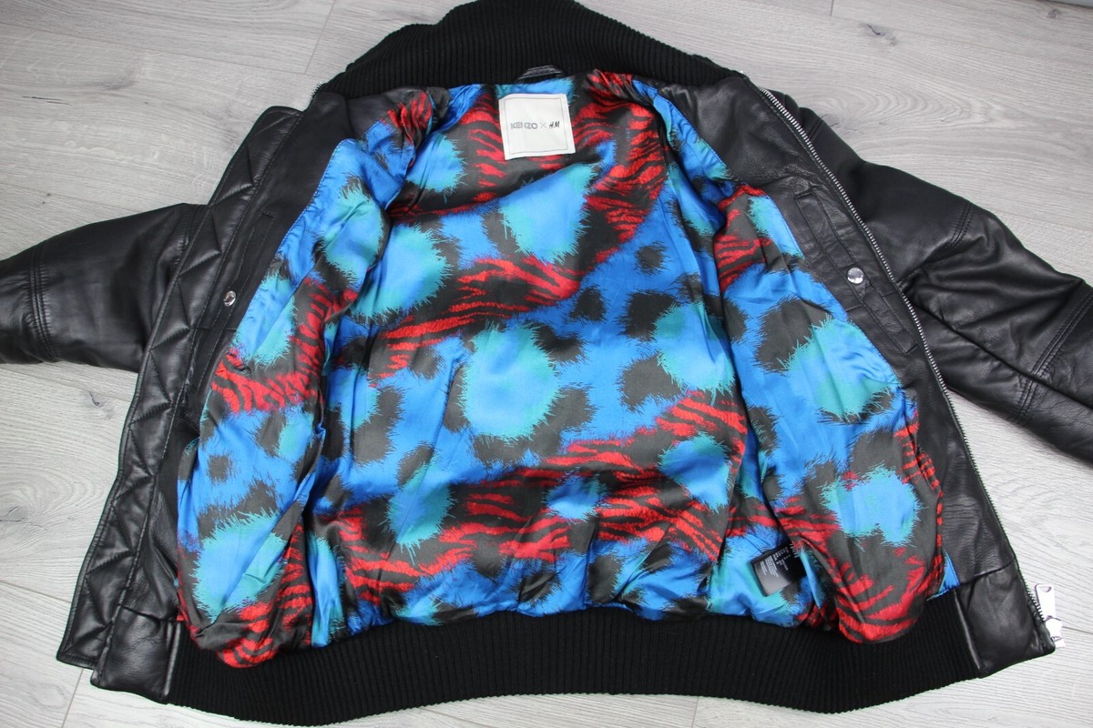 KENZO Jungle Paris H&M Vintage Mens Black Leather Casual KENZO Jungle Paris H&M Vintage Mens Black Leather Casual