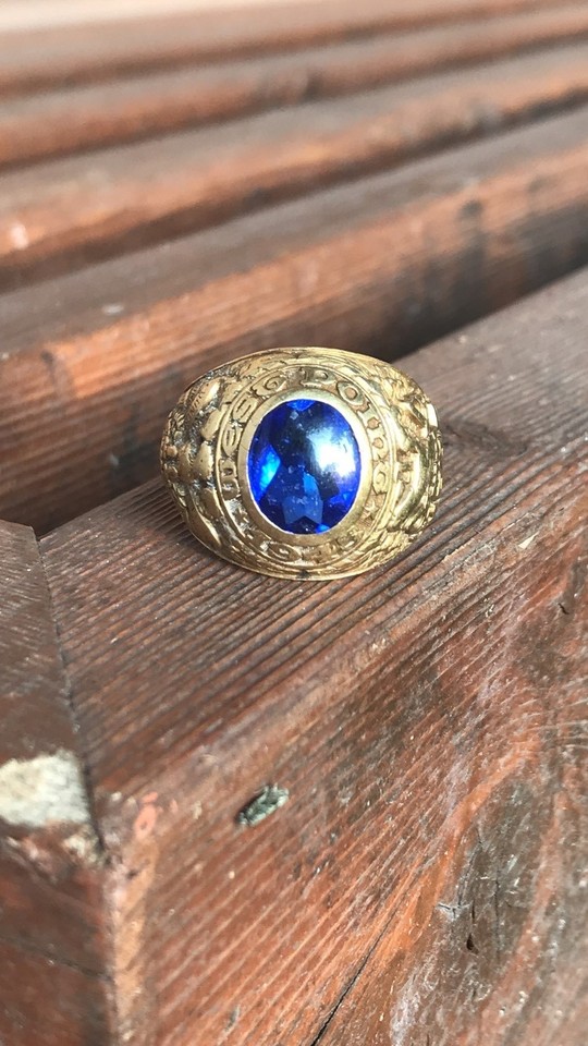 west point class ring ww2 era 1945 14k gold sapphire | eBay