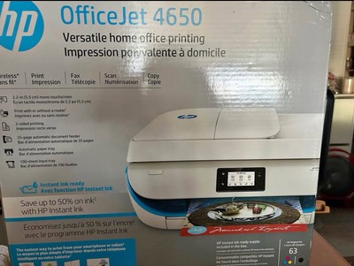 Brand New HP OfficeJet 4650 Wireless All-in-One Printer Fax Copy Scan ...