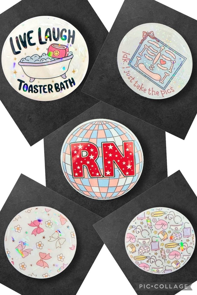 Custom Badge Reel Topper Interchangeable & Hand Pressed After You Send ...