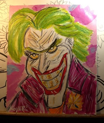 Bob Cane Pop art "The Joker" 14x17 acrylic on paper by Alexander Mohler ...