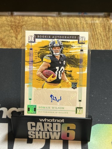 2024 Panini Impeccable Roman Wilson Rookie Auto Rookie RC #/49 Steelers ...