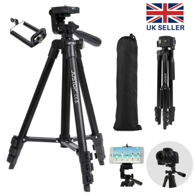 Lightweight Aluminium Tripod Telescopic Camera DSLR Stand With Phone ...
