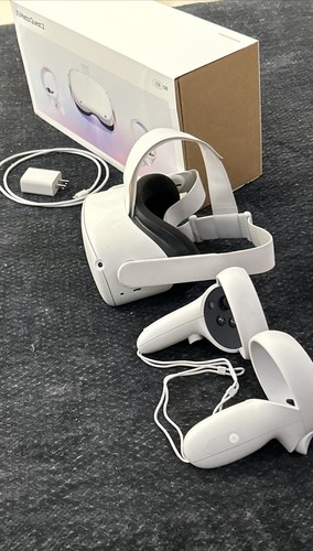 Meta Oculus Quest 2 128GB All-In-One VR Headset White Complete with Box ...
