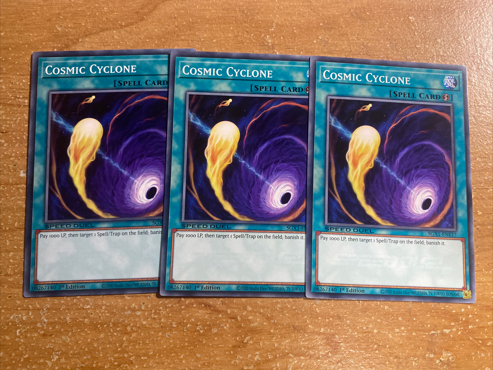 🔥 3X SPEED DUEL YuGiOh Cosmic Cyclone SGX1-ENE17 COMMON NM 1ST EDITION ...