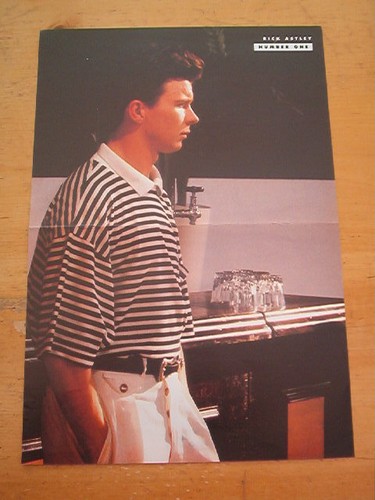 RICK ASTLEY striped top Centerfold magazine POSTER 17x11 inches | eBay