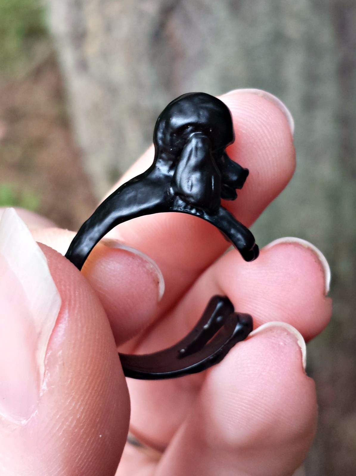 Poodle Ring - Adjustable Wrap Dog Ring - Silver, Black, Gold Animal Pet ...