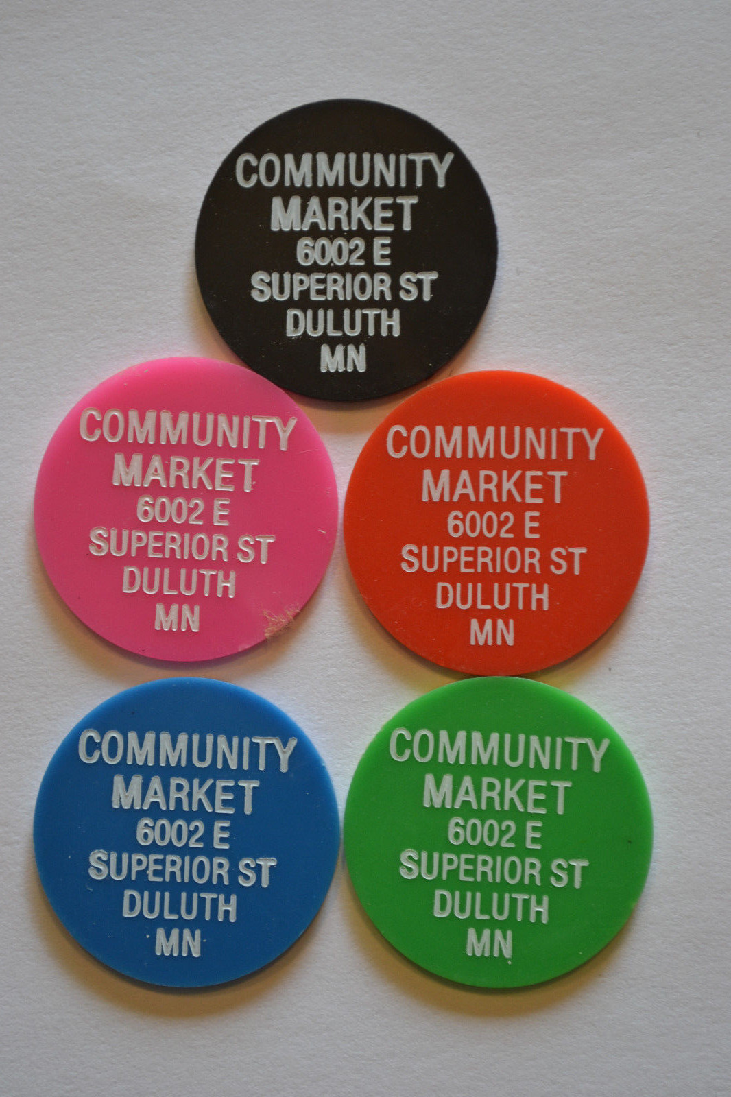 Food Stamp Tokens Set (5) COMMUNITY MARKET, DULUTH, MN | eBay