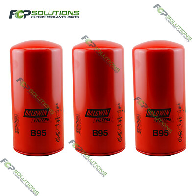 3 x B95 Baldwin Oil Filter - Xref 25010495, 1-13240046-1, 4175914 ...