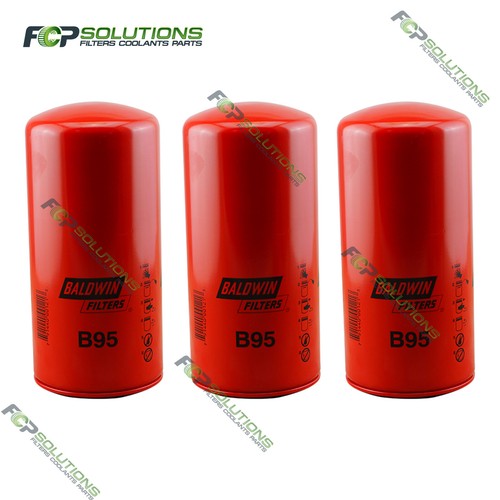 3 x B95 Baldwin Oil Filter - Xref 25010495, 1-13240046-1, 4175914 ...