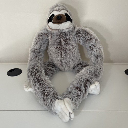 Gray Sloth Long Legs Arms Soft Plush Stuffed Animal Toy 16" Kellytoy ...