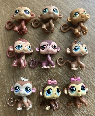 Littlest Pet Shop LPS Authentic Monkey Lot #56 57 267 485 501 600 745 ...