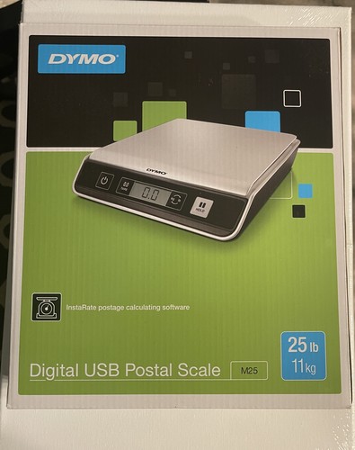 Dymo M25 Digital Postal Shipping Scale 25lb 11kg USB Powered or USB to ...