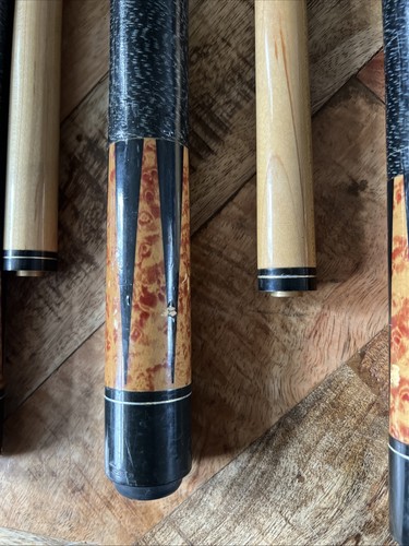 Vintage 2 Piece Pool Cue/Sticks -Lot of 4 Unbranded -Faded Sticker- See ...