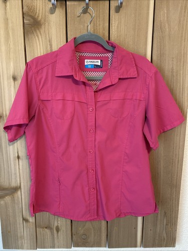Magellan Fish Gear Mag Wik Pink Short Sleeve Top Size L NWOT | eBay