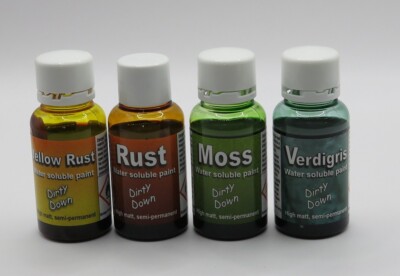 Dirty Down Rust Effect, Moss Effect, Verdigris Effect & Yellow Rust Set 25ml | eBay Australia