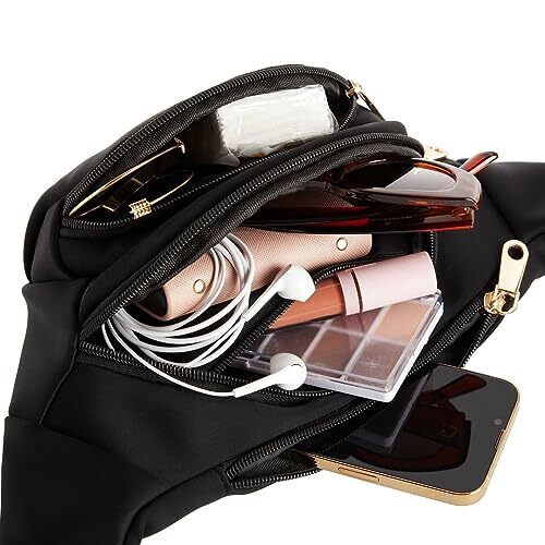 Black Extra Large Fanny Pack, Plus Size Crossbody Bag with Large, | eBay